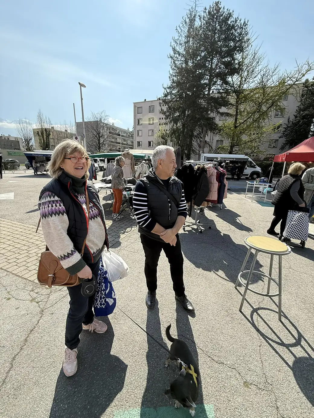 Marché des Aiguinards, aux côtés de Gilles Rosalia et Geneviève Désiron ...